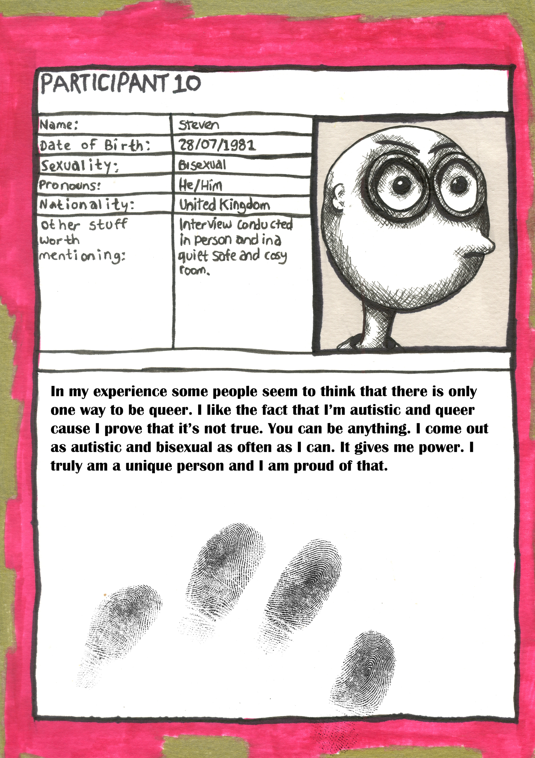 New Zine – Coming Out Autistic – Steven Fraser