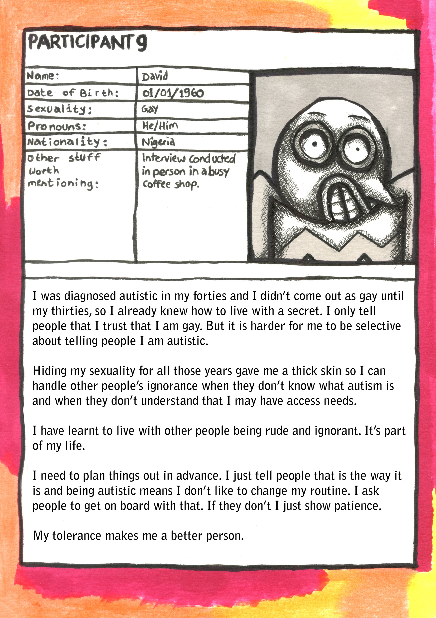 New Zine – Coming Out Autistic – Steven Fraser